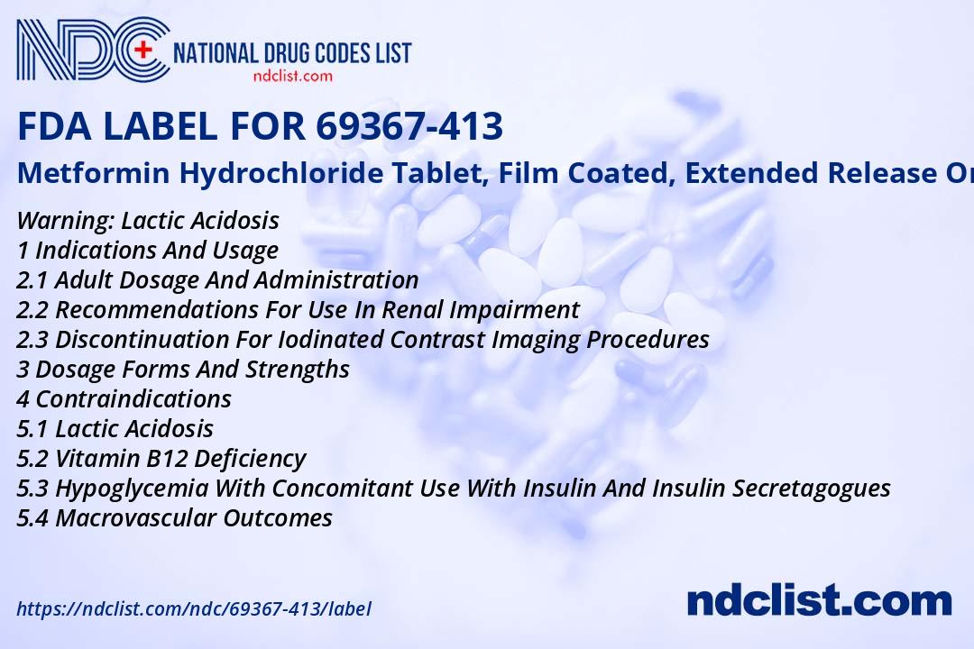 FDA Label for Metformin Hydrochloride Tablet, Film Coated, Extended ...