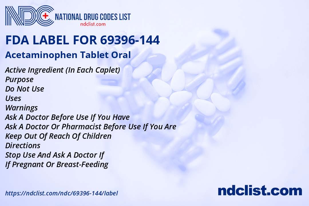 FDA Label for Acetaminophen Tablet Oral - Indications, Usage & Precautions