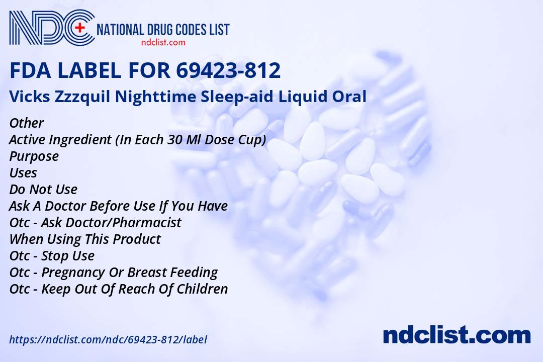 FDA Label for Vicks Zzzquil Nighttime Sleep-aid Liquid Oral ...