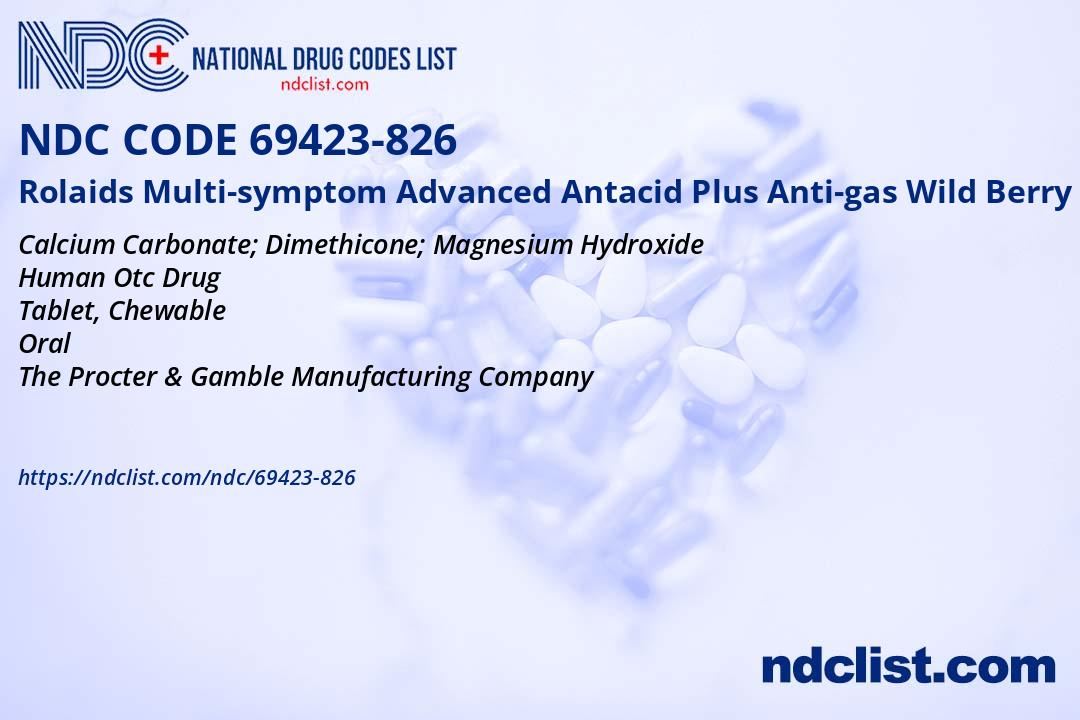Rolaids Multi-symptom Advanced Antacid Plus- NDC69423-826