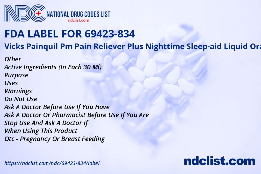 FDA Label for Vicks Painquil Pm Pain Reliever Plus Nighttime Sleep-aid ...