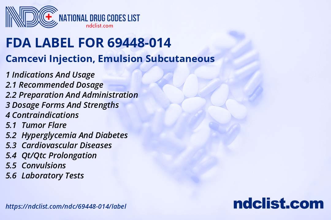 Camcevi Injection, Emulsion- FDA Label NDC69448-014