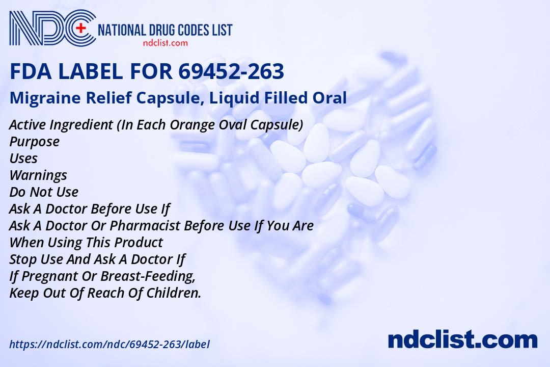 FDA Label for Migraine Relief Capsule, Liquid Filled Oral - Indications ...