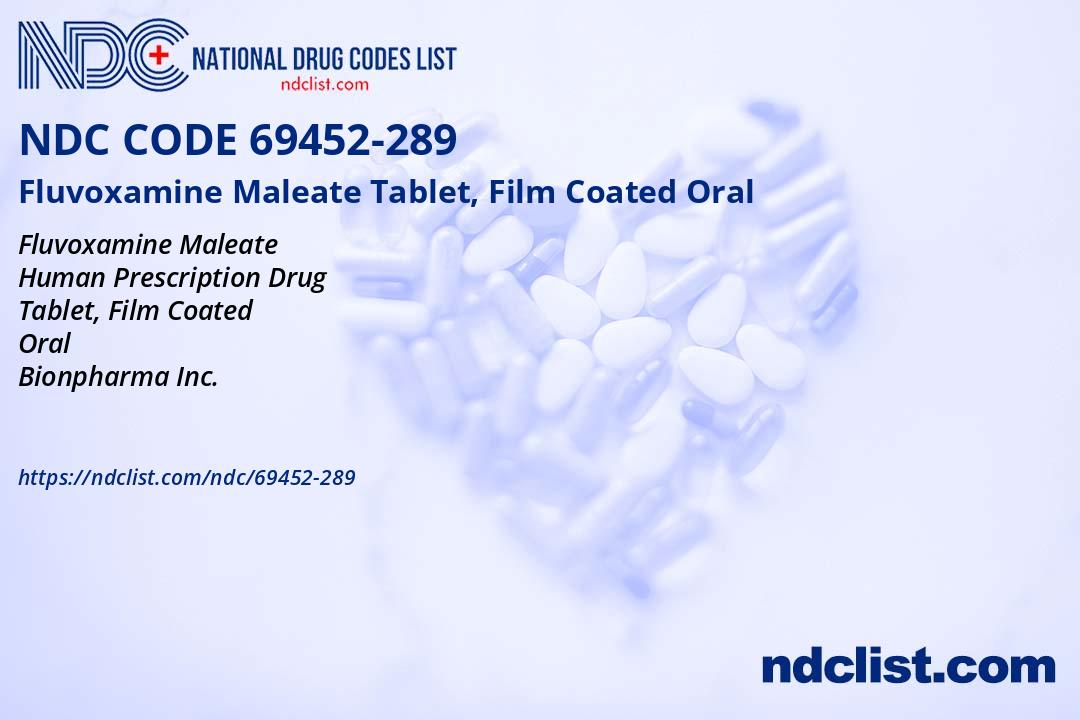 Fluvoxamine Maleate Tablet, Film Coated- NDC69452-289
