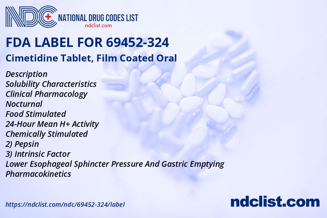 FDA Label for Cimetidine Tablet, Film Coated Oral - Indications, Usage ...