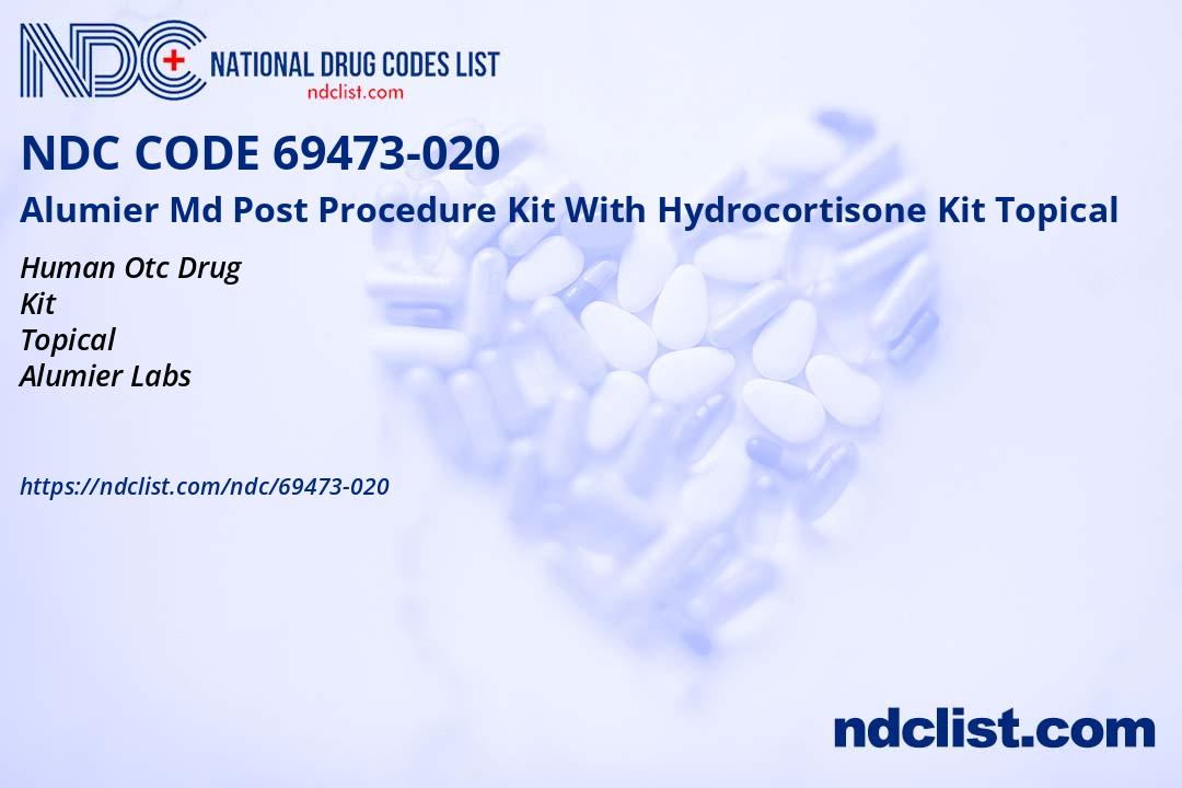 NDC 69473-020 Alumier Md Post Procedure Kit With Hydrocortisone Kit Topical