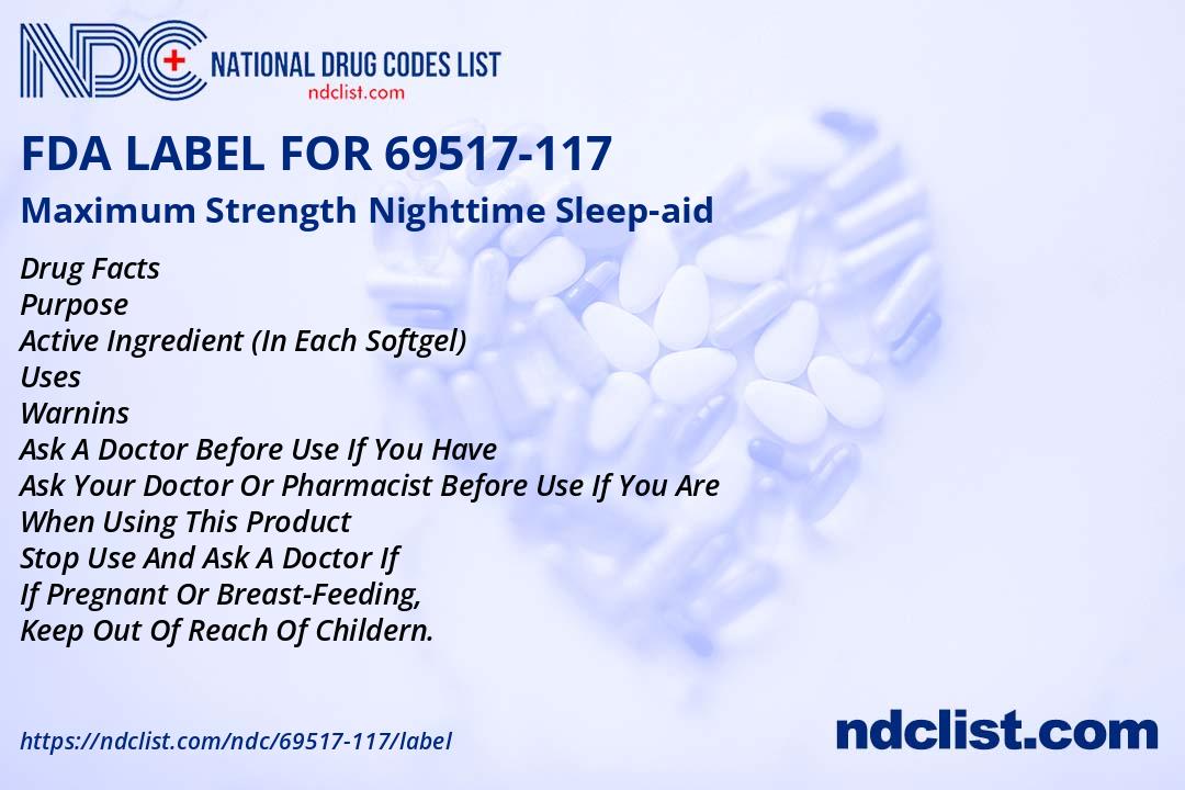 FDA Label for Maximum Strength Nighttime Sleep-aid - Indications, Usage ...