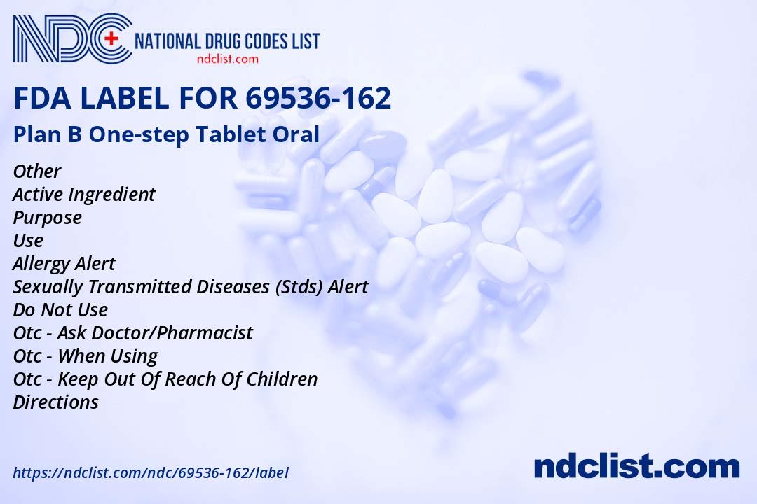 FDA Label for Plan B One-step Tablet Oral - Indications, Usage ...