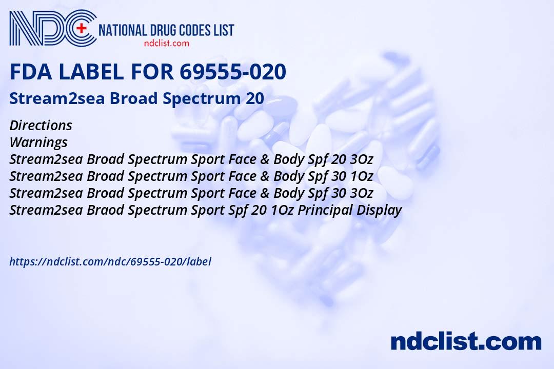 FDA Label for Stream2sea Broad Spectrum 20 - Indications, Usage ...