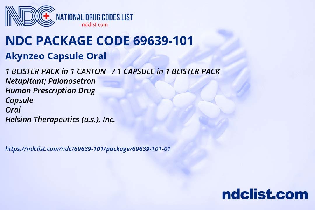 NDC Package 69639-101-01 Akynzeo Capsule Oral
