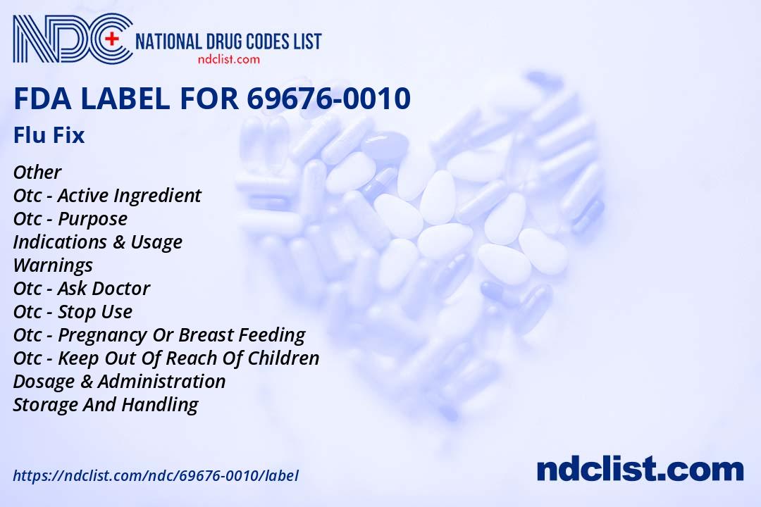 FDA Label for Flu Fix Tablet, Chewable Oral - Indications, Usage ...