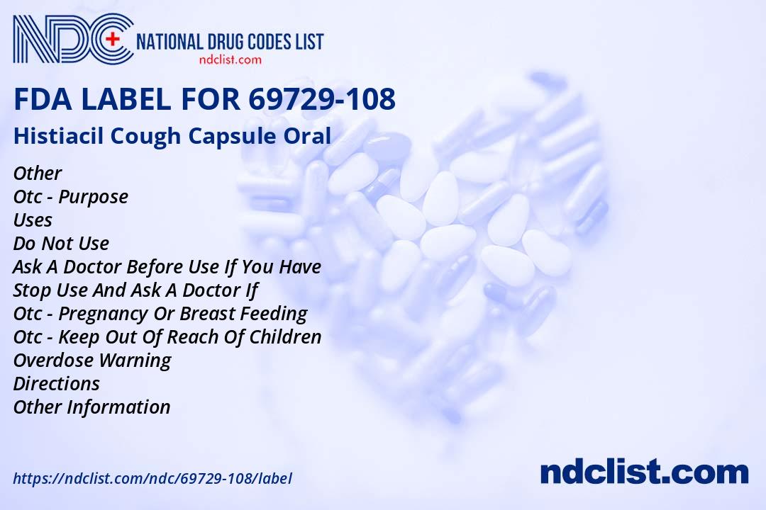 Histiacil Cough Capsule FDA Label - NDC 69729-108