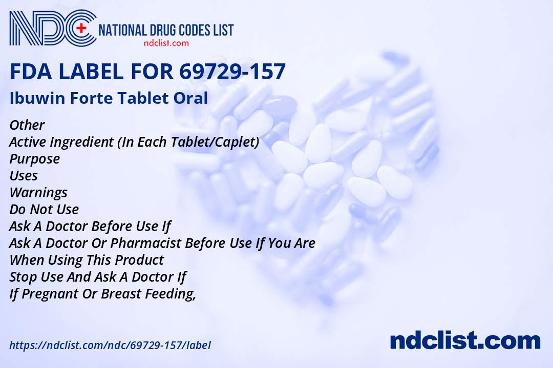 FDA Label for Ibuwin Forte Tablet Oral - Indications, Usage & Precautions