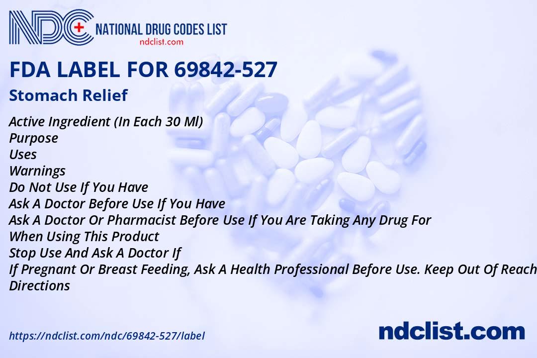 Stomach Relief- FDA Label NDC69842-527
