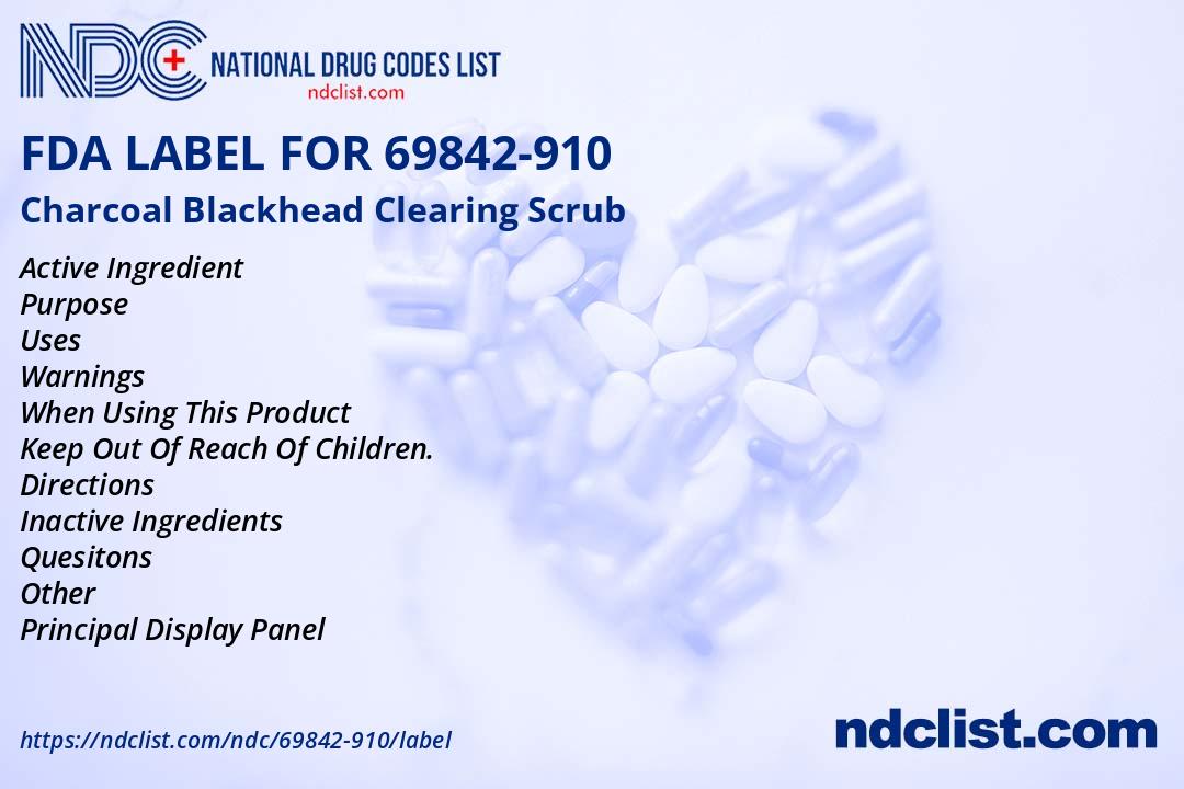 FDA Label for Charcoal Blackhead Clearing Scrub - Indications, Usage ...