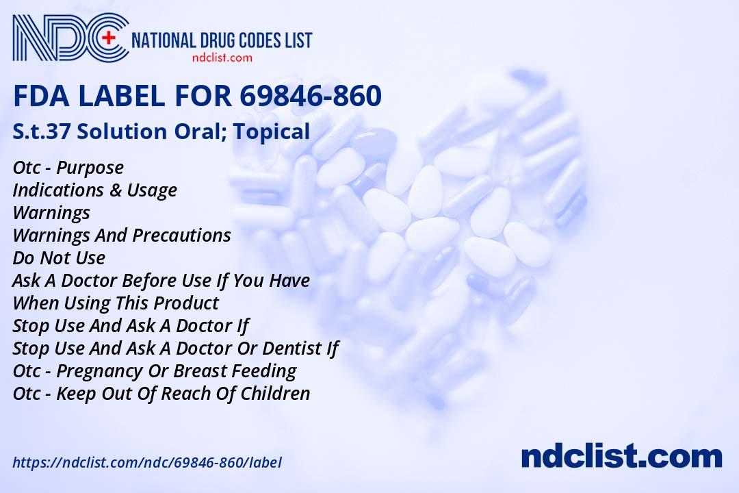 S.t.37 Solution- FDA Label NDC69846-860