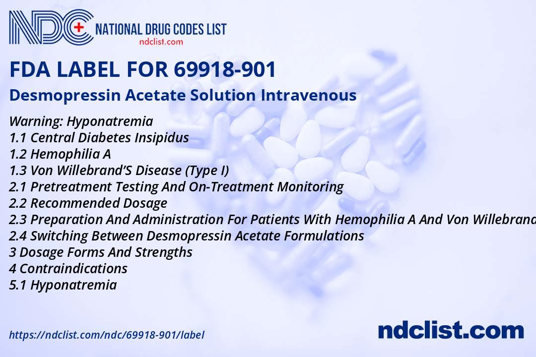 FDA Label for Desmopressin Acetate Solution Intravenous - Indications ...