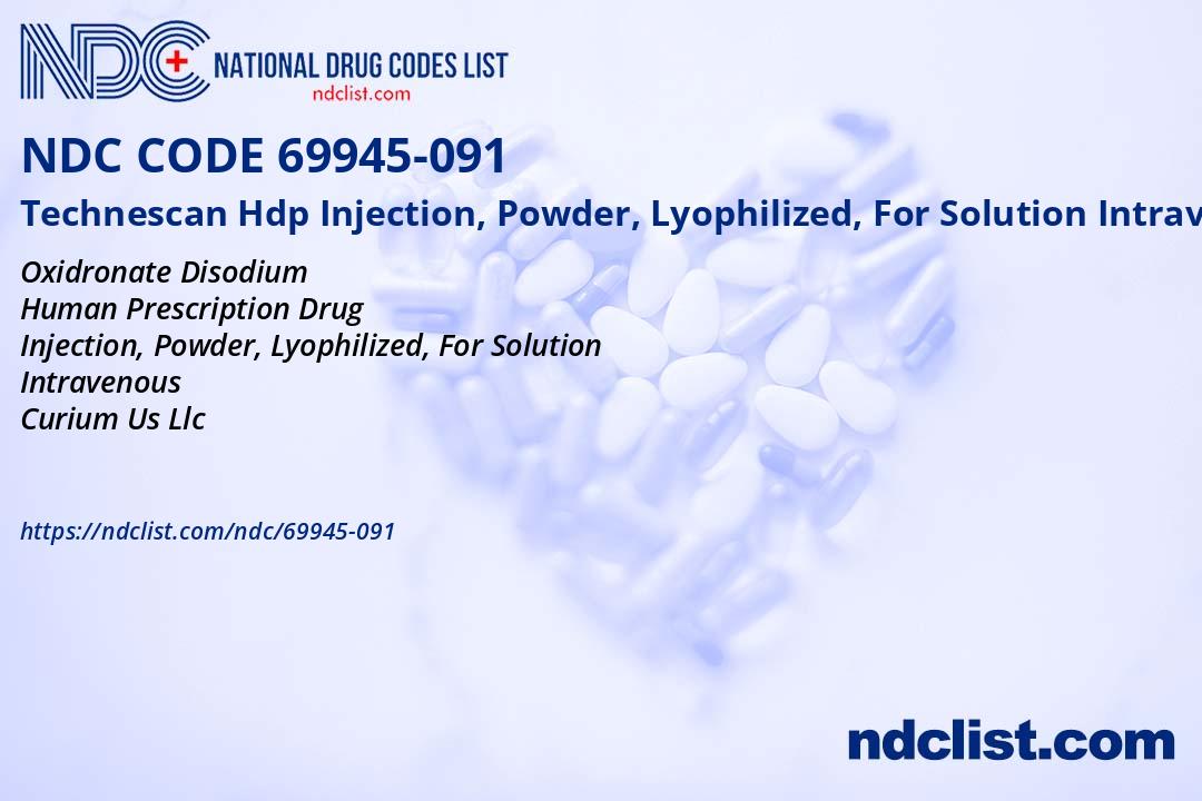 NDC 69945-091 Technescan Hdp Injection, Powder, Lyophilized, For ...