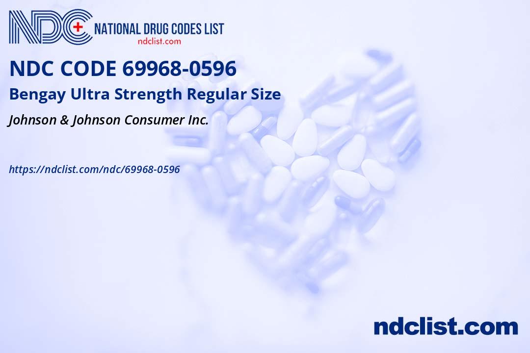 NDC 69968-0596 Bengay Ultra Strength Regular Size