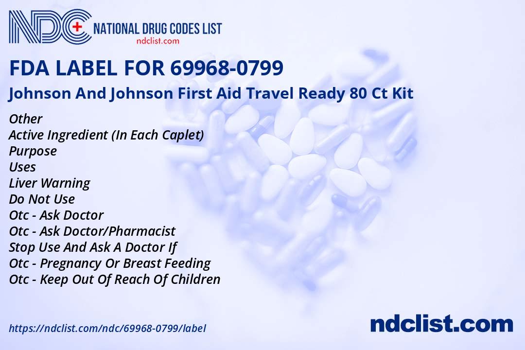 Johnson And Johnson First Aid Tr- FDA Label NDC69968-0799