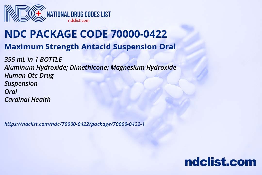 Maximum Strength Antacid Suspension- NDC70000-0422-1
