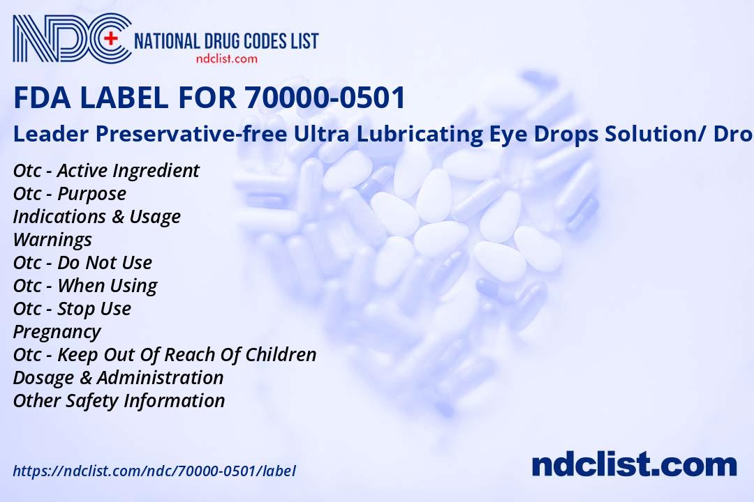Leader Preservative-free Ultra L- FDA Label NDC70000-0501