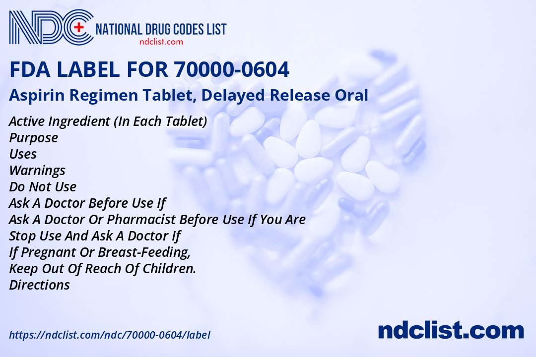 FDA Label for Aspirin Regimen Tablet, Delayed Release Oral ...