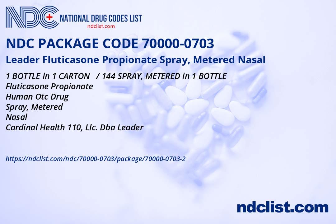 Leader Fluticasone Propionate - NDC 70000-0703-2