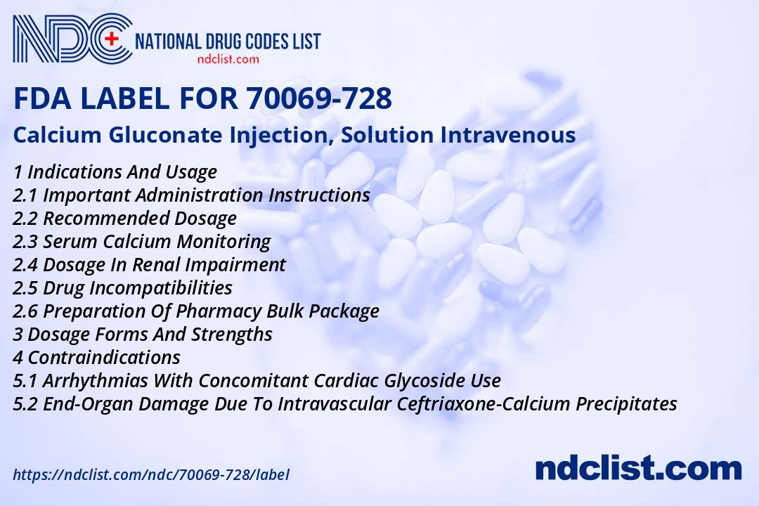 FDA Label for Calcium Gluconate Injection, Solution Intravenous ...