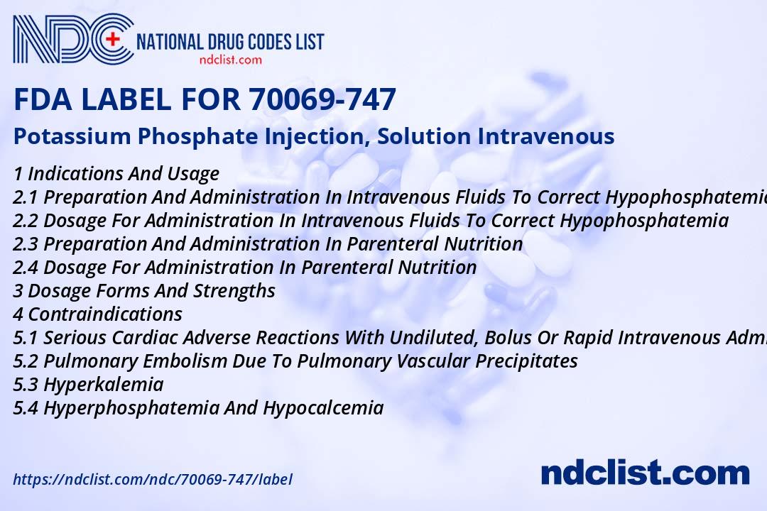 FDA Label for Potassium Phosphate Injection, Solution Intravenous ...