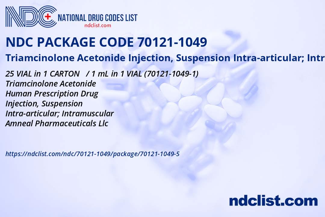 Triamcinolone Acetonide NDC Package 70121-1049-5