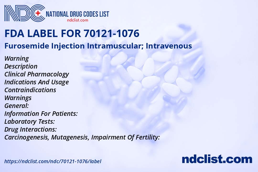 FDA Label for Furosemide Injection Intramuscular; Intravenous ...