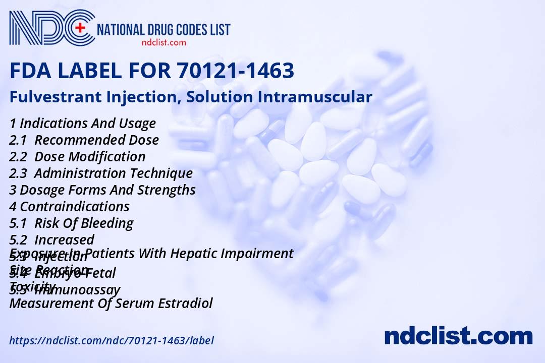 FDA Label for Fulvestrant Injection, Solution Intramuscular ...