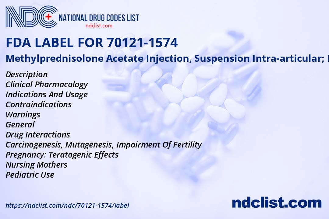 FDA Label for Methylprednisolone Acetate Injection, Suspension Intra ...