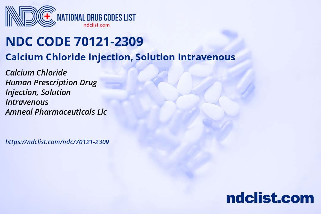 NDC 70121-2309 Calcium Chloride Injection, Solution Intravenous