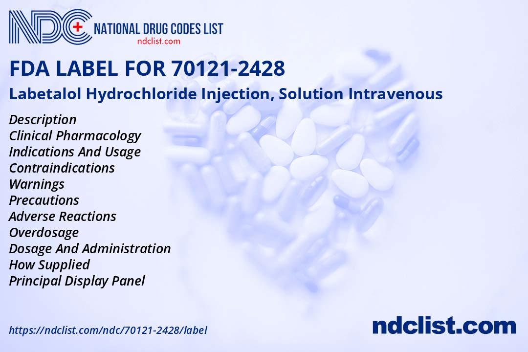 FDA Label for Labetalol Hydrochloride Injection, Solution Intravenous ...