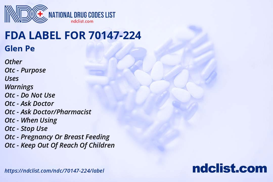 FDA Label for Glen Pe - Indications, Usage & Precautions