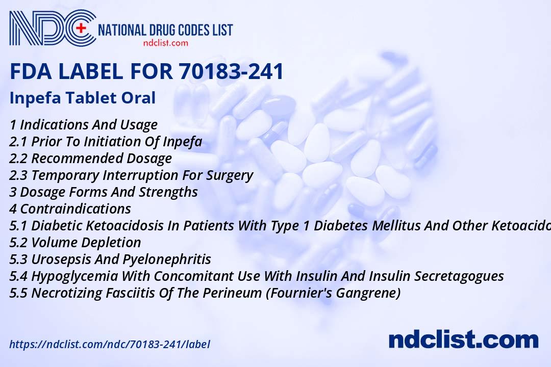 FDA Label for Inpefa Tablet Oral - Indications, Usage & Precautions