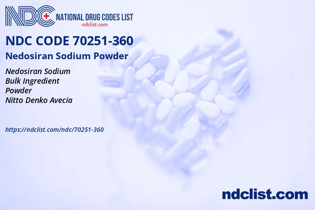 NDC 70251-360 Nedosiran Sodium Powder