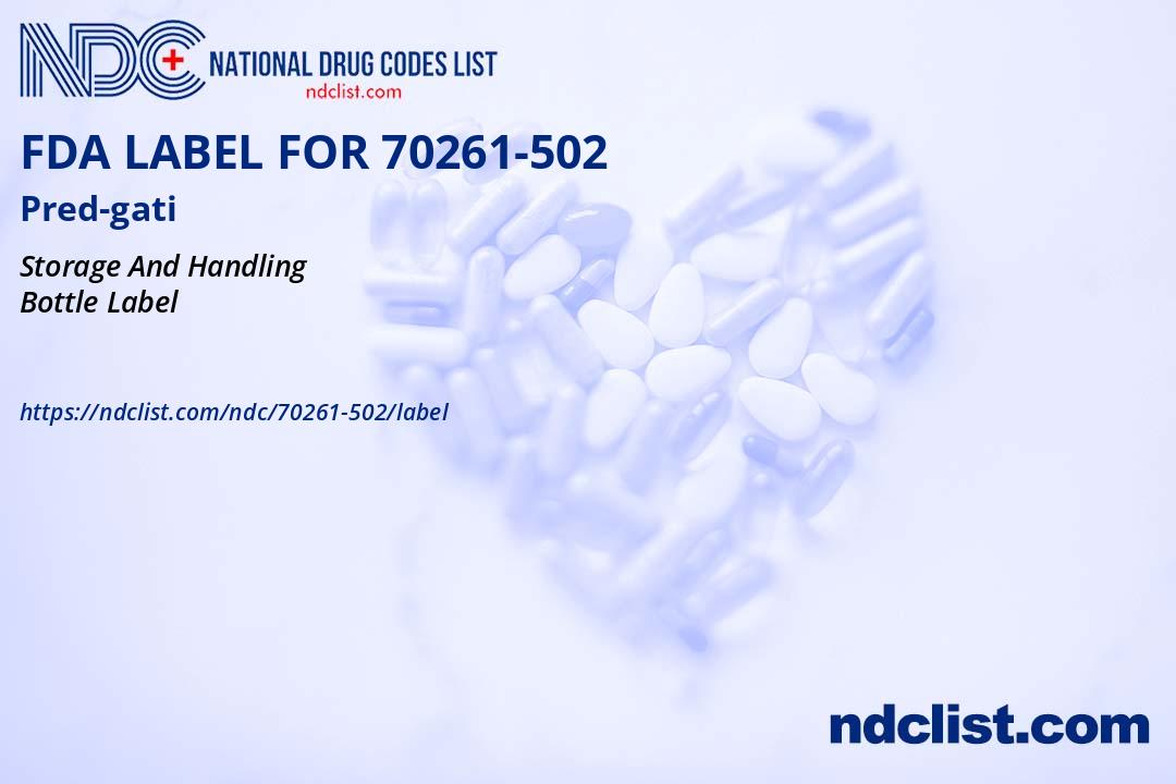 Pred-gati- FDA Label NDC70261-502