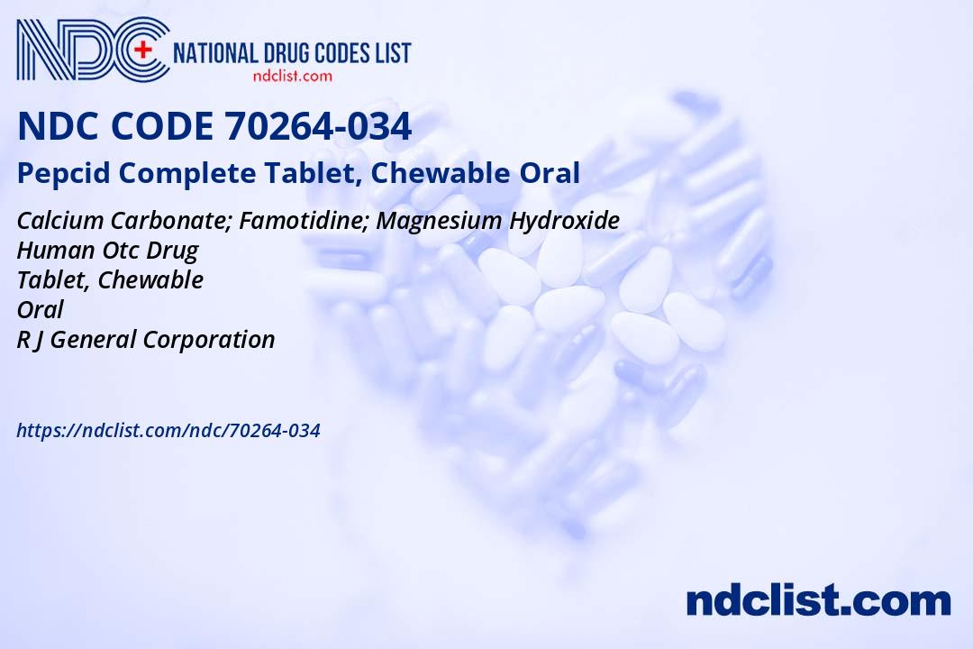Pepcid Complete Tablet, Chewable- NDC70264-034