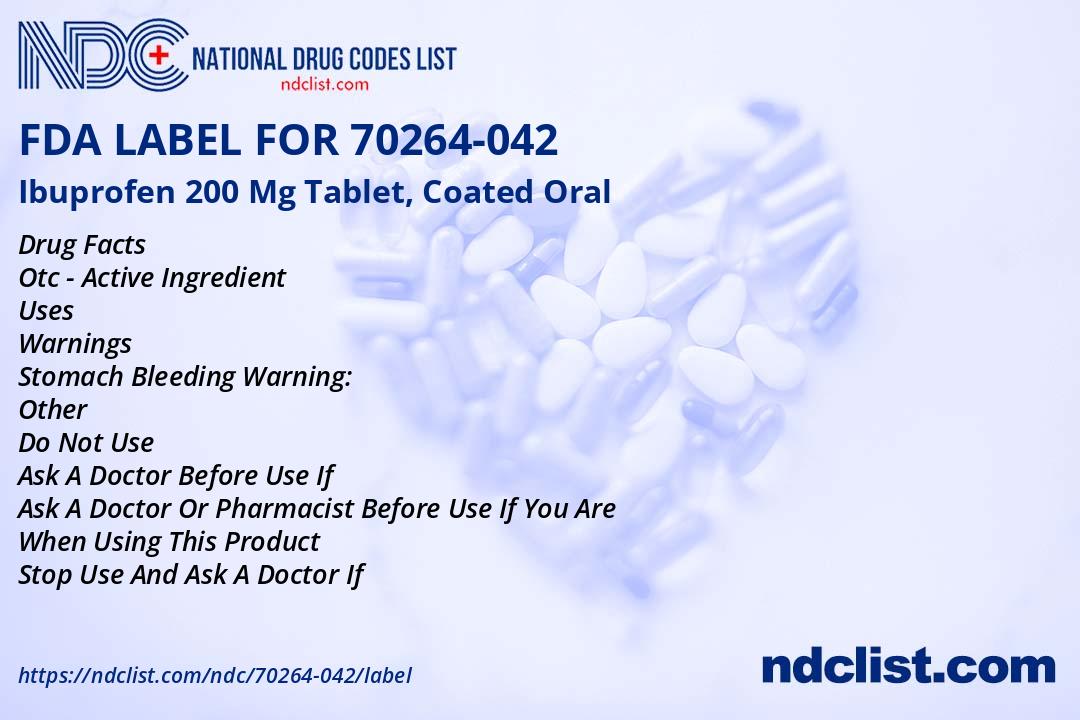 FDA Label for Ibuprofen 200 Mg Tablet, Coated Oral - Indications, Usage ...