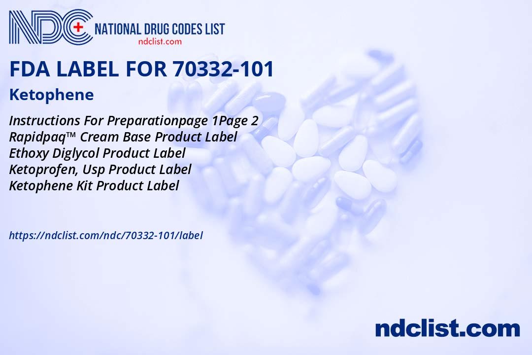 FDA Label for Ketophene - Indications, Usage & Precautions
