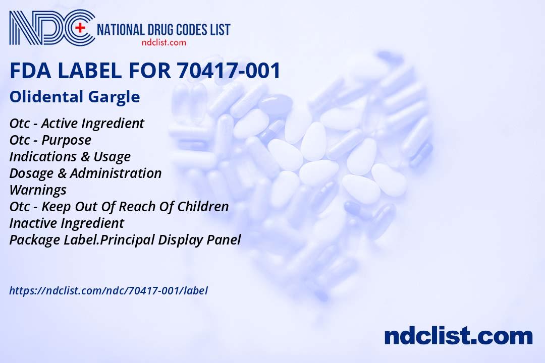 Olidental Gargle- FDA Label NDC70417-001