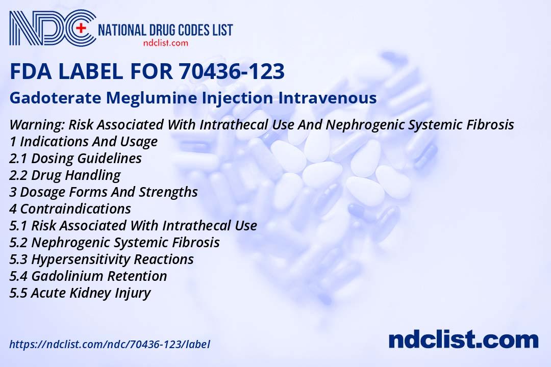 FDA Label for Gadoterate Meglumine Injection Intravenous - Indications ...