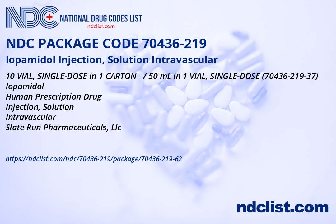 Iopamidol Injection, Solution- NDC70436-219-62