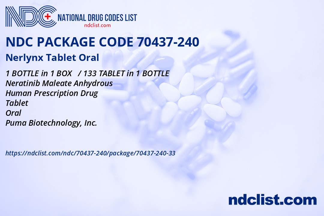 Nerlynx Tablet- NDC70437-240-33