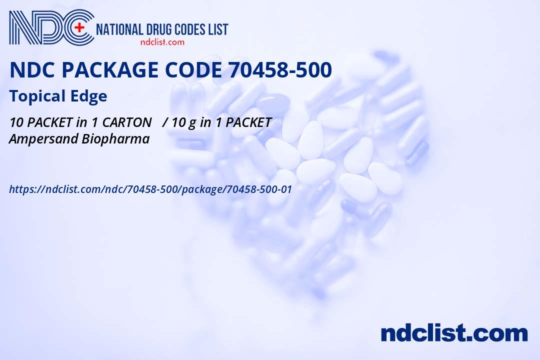Topical Edge NDC Package 70458-500-01