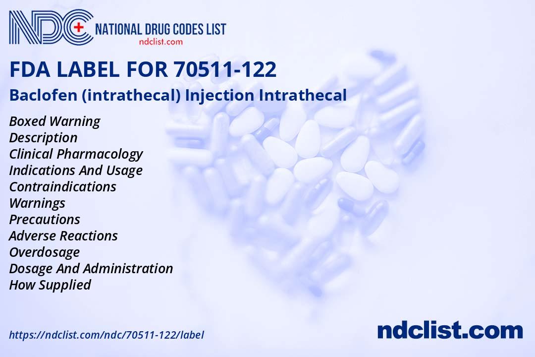 FDA Label for Baclofen (intrathecal) Injection Intrathecal ...