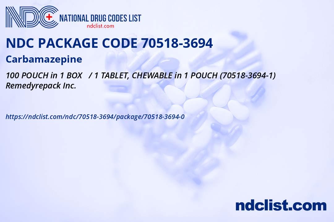 NDC Package 70518-3694-0 Carbamazepine